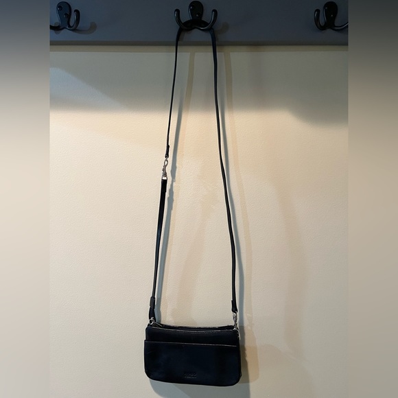 HOBO | Bags | Hobo Crossbody Black Bag With Red Interior Slim And Light ...